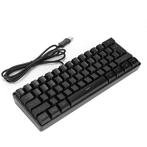 Acogedor Gaming Keyboard, 61 Keys USB Wired RGB Breathe Lighting Mechanical Keyboard for Win XP/Vista/7/8 32/64bit, for Win 8 Pro, FN Combination Shortcut Keys