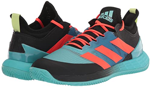 adidas Men's Adizero Ubersonic 4 Clay Tennis Shoe, Pulse Aqua/Black/Black, 9