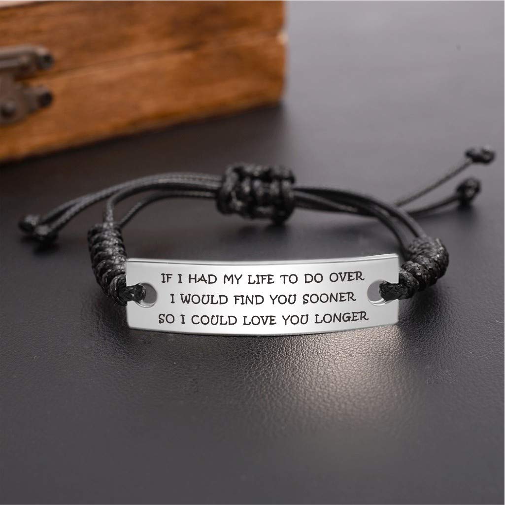 ABNTY If I Had My Life To Do Over I Would Find You Sooner, Bracelet for Soulmate Lover Gifts
