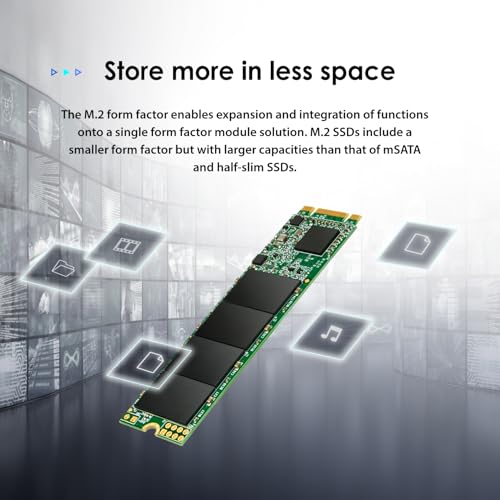 Transcend 120GB MTS820S M.2 2280 SATA3 SSD, Internal Solid State, Compatible with Laptop & PC Desktop - TS120GMTS820S