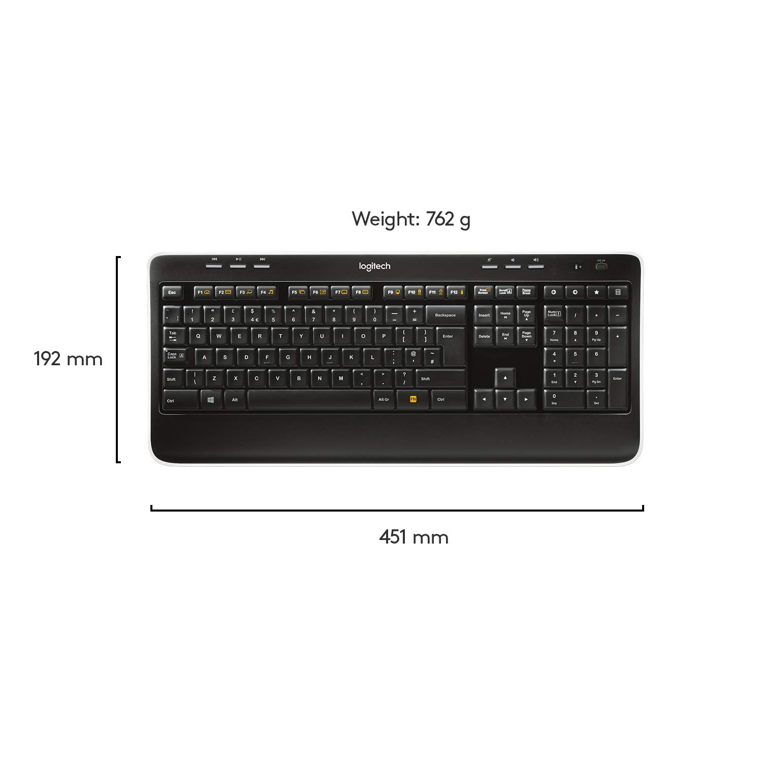 Logitech MK520 Wireless Keyboard and Mouse Combo — Keyboard and Mouse, Long Battery Life, Secure 2.4GHz Connectivity