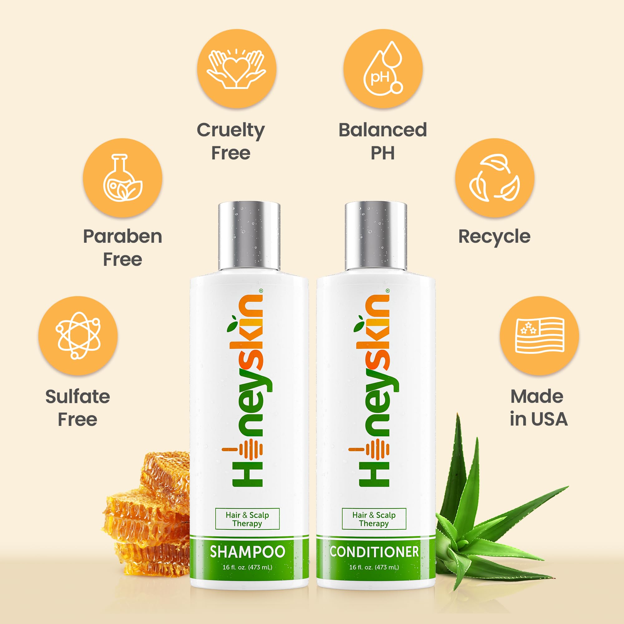 Manuka Hair Growth Shampoo and Conditioner - Best for Thinning, Hair Loss, Color-Treated, and Dry Scalp - Hydrating, Sulfate-Free Formula