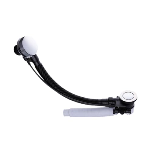 Bathtub Drain Pipe, Universal Overflow Bathtub Draining Hose, Flexible Bath Waste for Lavatory Hotel Restroom Kitchen, Center distance 68cm