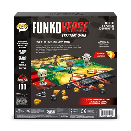 Funkoverse: Jurassic Park 100 4-Pack Board Game,2 TO 4 players, Multicolour