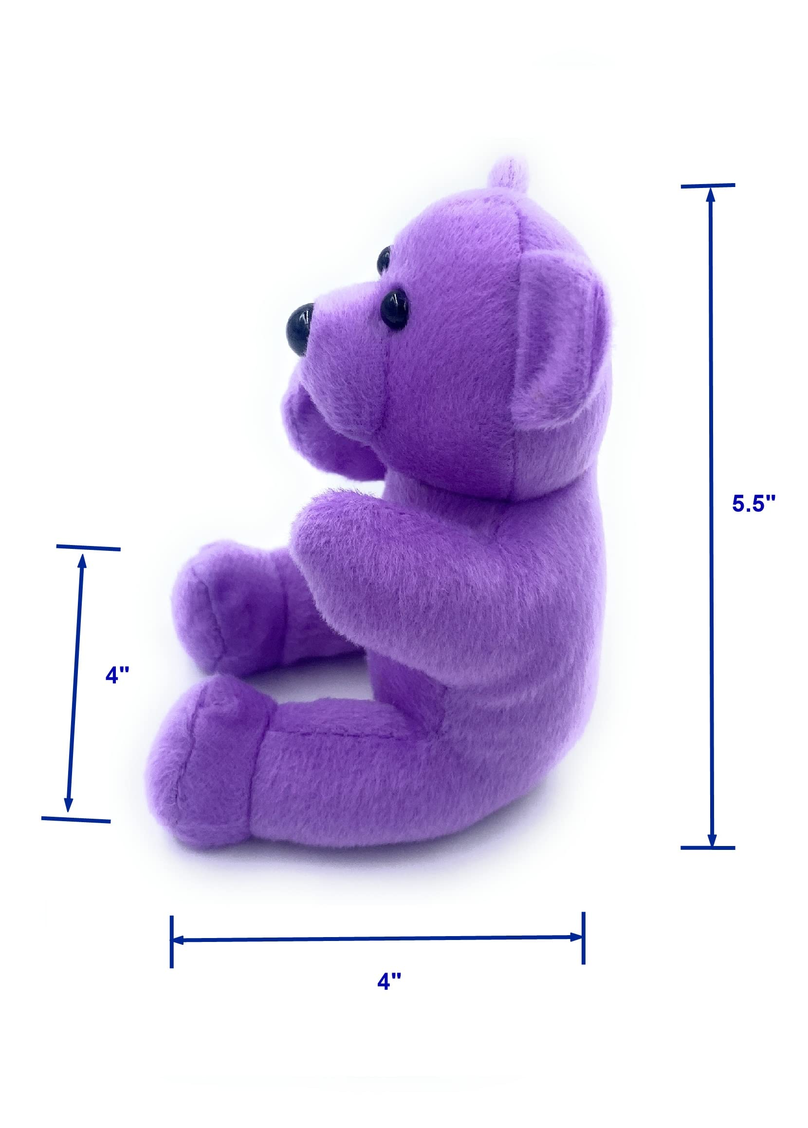 Animal Phone Holder for Desks Plush Teddy Bear Smart Phone Stand Purple Bear Toy 5.5” Cute iPhone Holder for Girls Stuffed Animal Mini Lavender Bear Gift