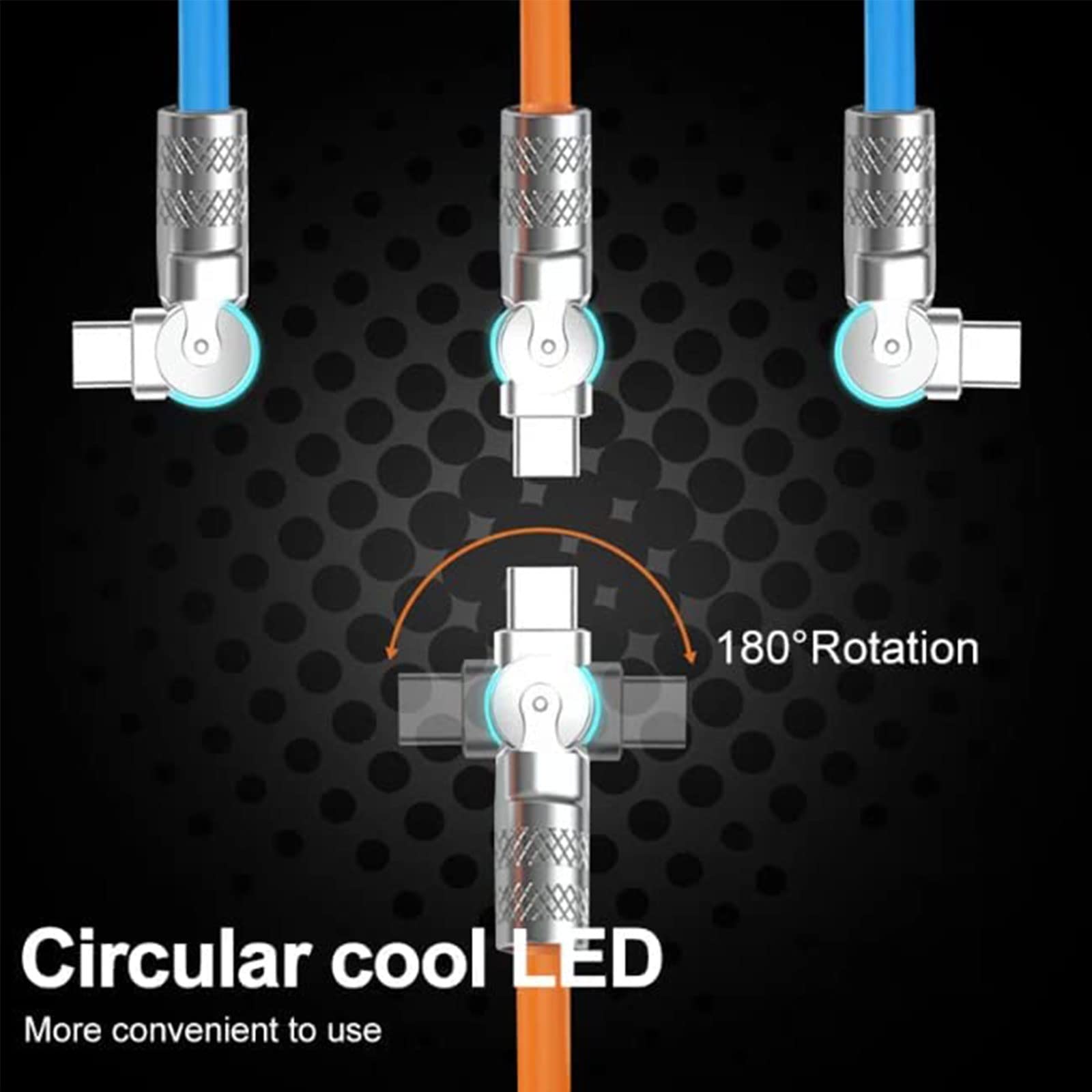 AILYRE Chubby Gamer 180 Rotating Fast Charge Cable,180 Degree Rotating Fast Charge Cable (for iOS)