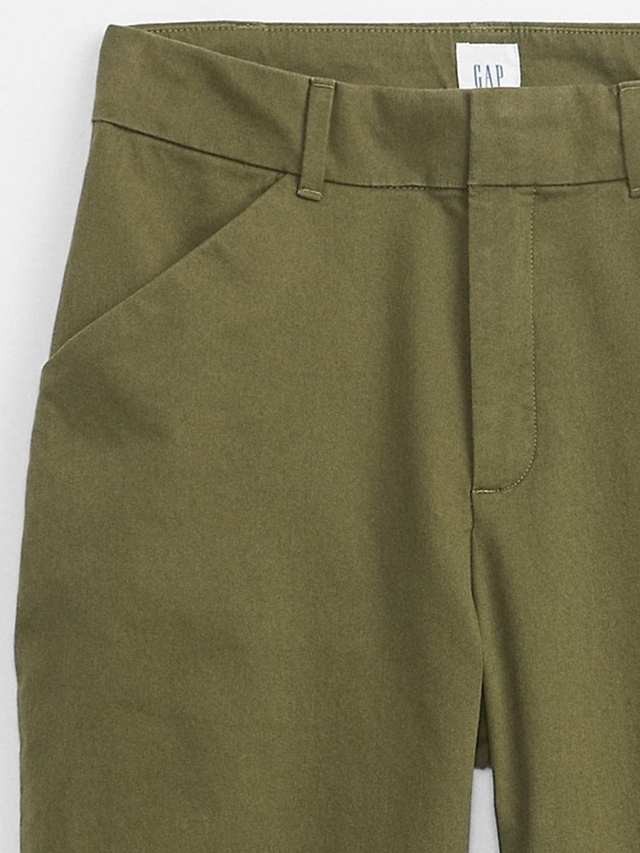 GAP Womens Slim Fit Ankle Khakis, Black 19, 12 US