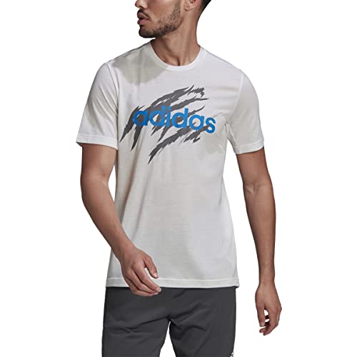 adidas Men's Feelstrg Graphic Tee, White, Large