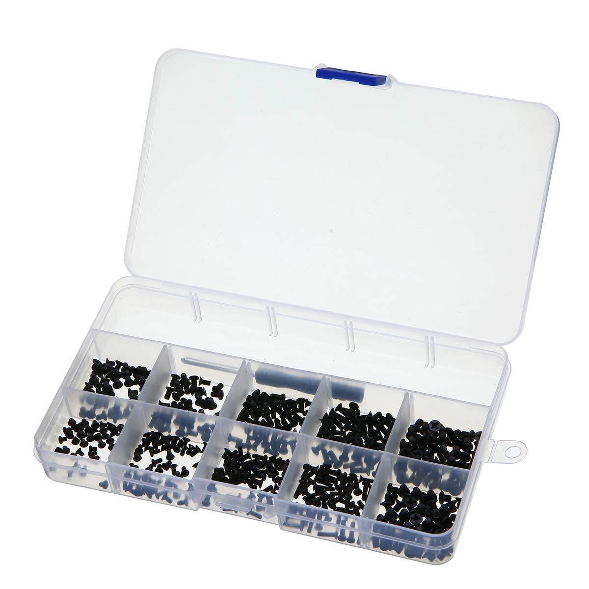 Ochoos 500 pcs Alloy Steel Laptop Computer Screws Black Mini Hardware Screw Set for Universal Laptop Repair Tool