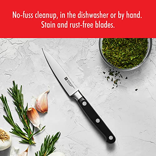 ZWILLING Professional S 7-Piece Razor-Sharp German Block Knife Set With Black Rubberwood Block, Made in Company-Owned German Factory with Special Formula Steel perfected for almost 300 Years