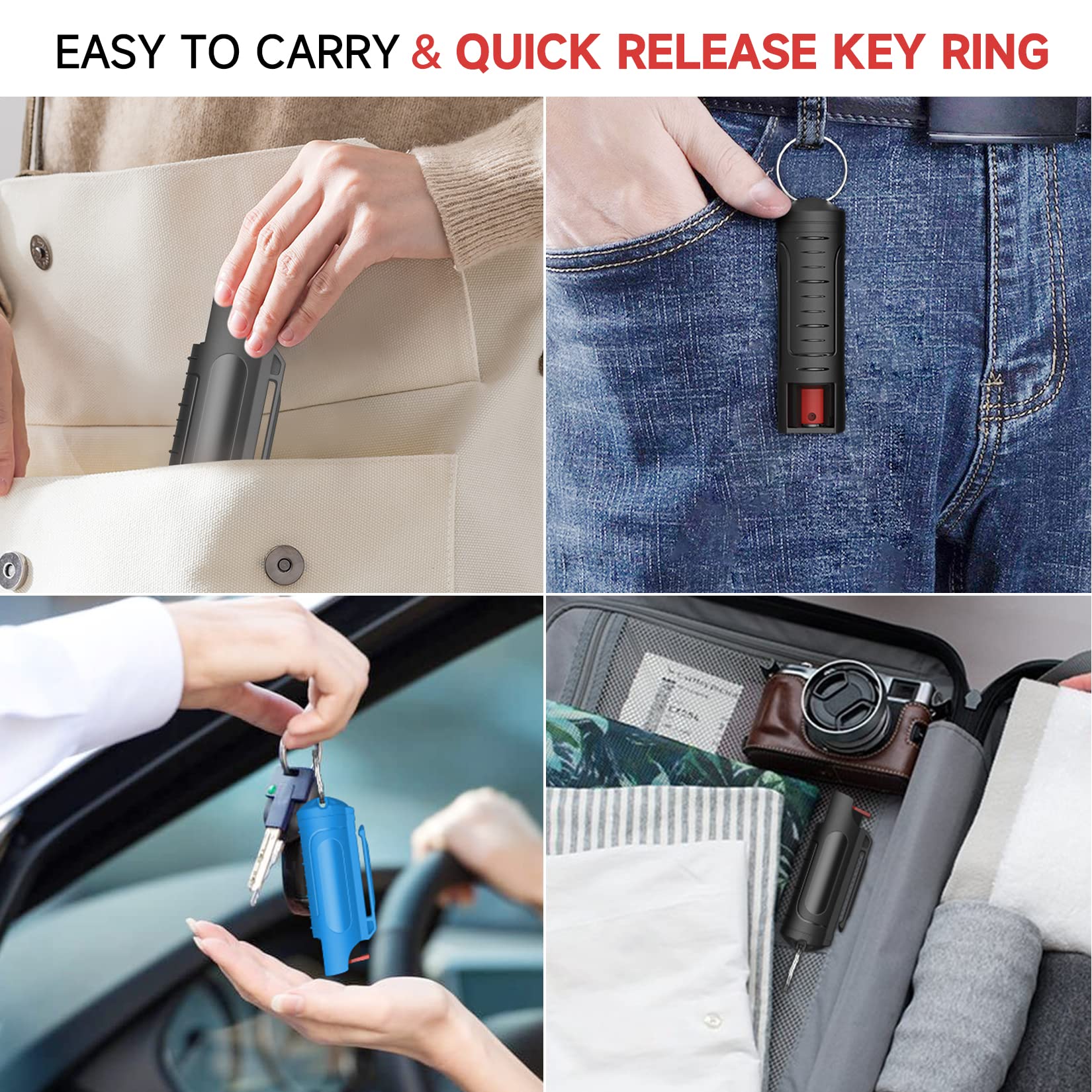 AIMHUNTER Pepper Spray for Easy Multiple Colors Pepper Spray 10-12-Foot (3.5M) Range 25 Bursts