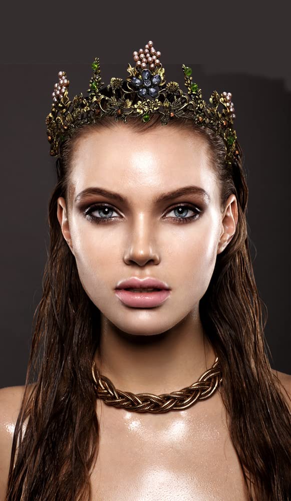 Fairy Crown Tiara - Colourful & Earthy Floral goddess green Woodland Elven Forest Princess Crown
