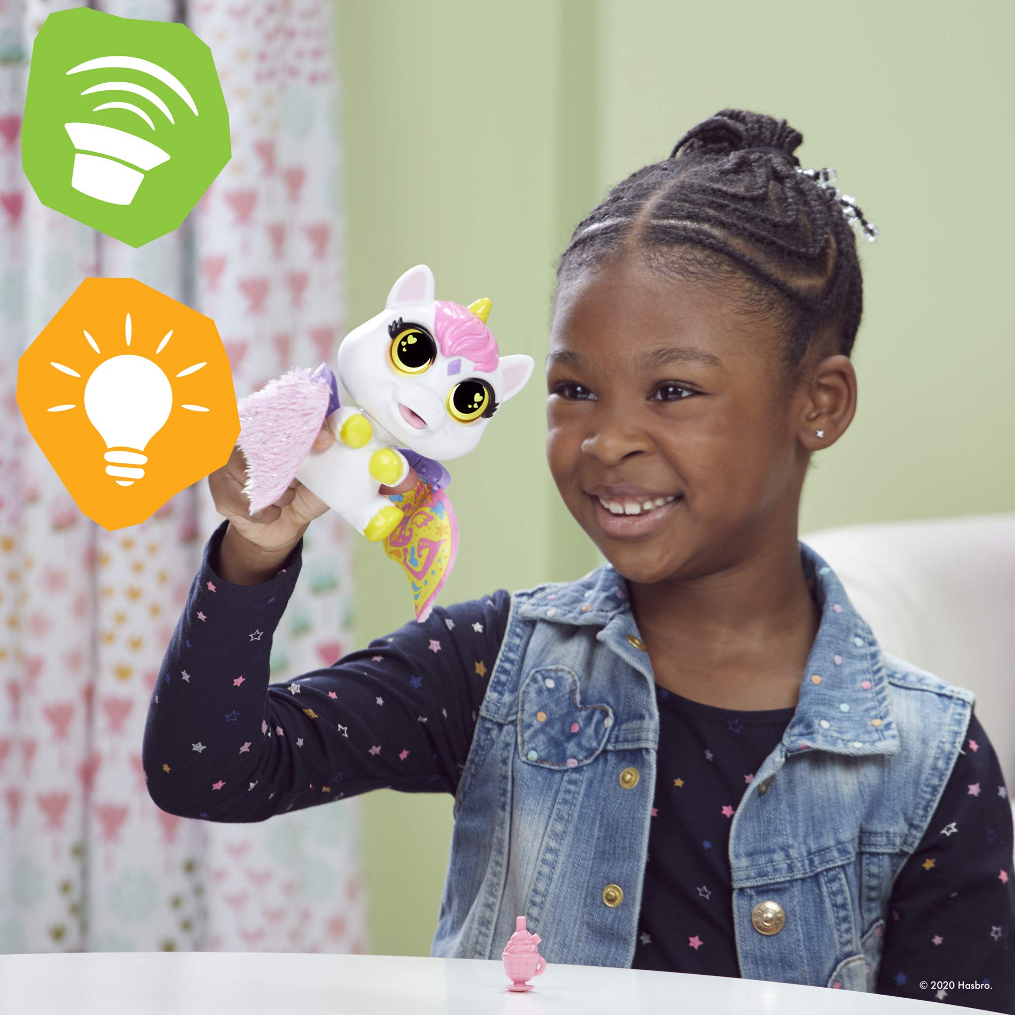 FurReal Airina The Unicorn Color-Change Interactive Feeding Toy, Lights and Sounds, Ages 4 and up
