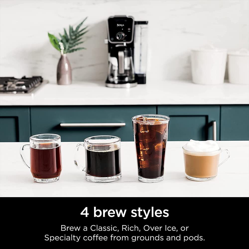 Ninja CFP301 DualBrew Pro Specialty 12-Cup Drip Coffee Maker (Renewed) Bundle with 3 YR CPS Enhanced Protection Pack