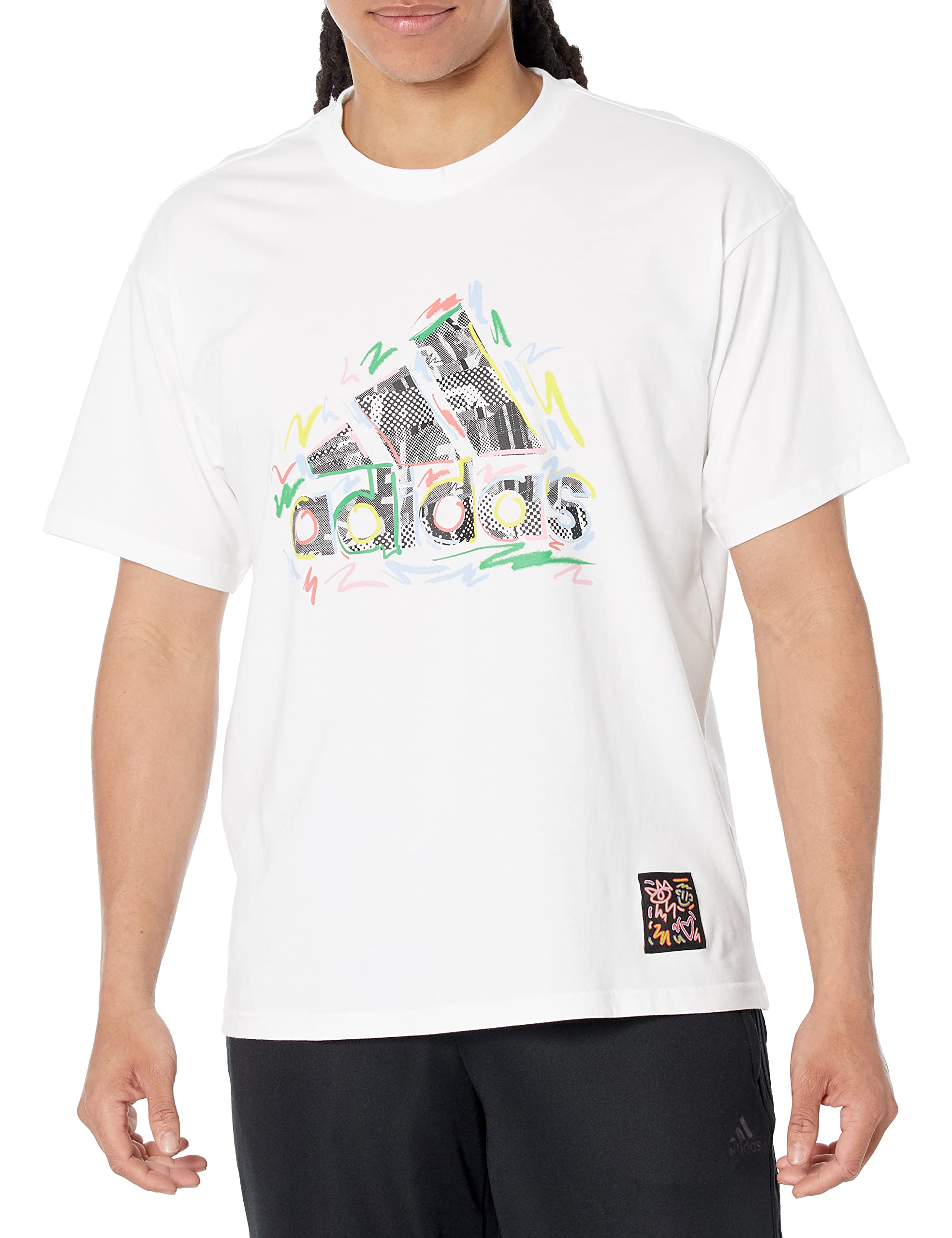 adidas Men's Pride Tee, White, Medium