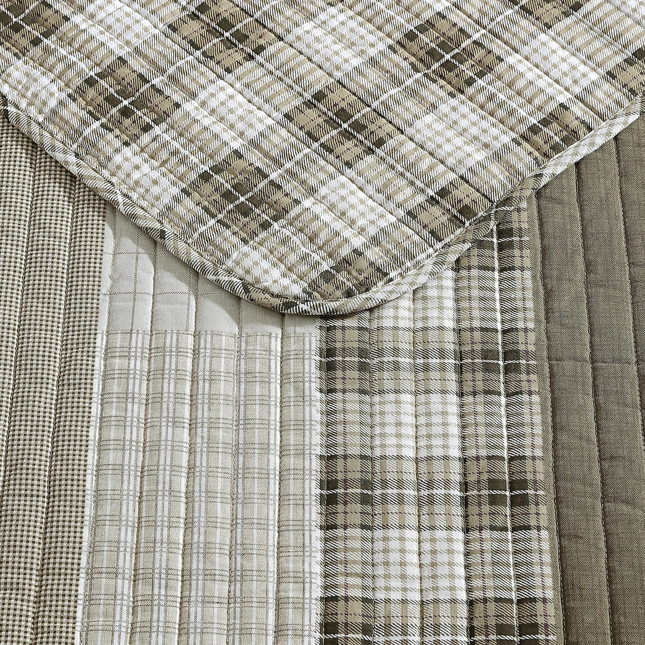 Eddie Bauer - Queen Quilt Set, Cotton Reversible Bedding with Matching Shams, Home Decor for All Seasons (Fairview Sand, Queen)