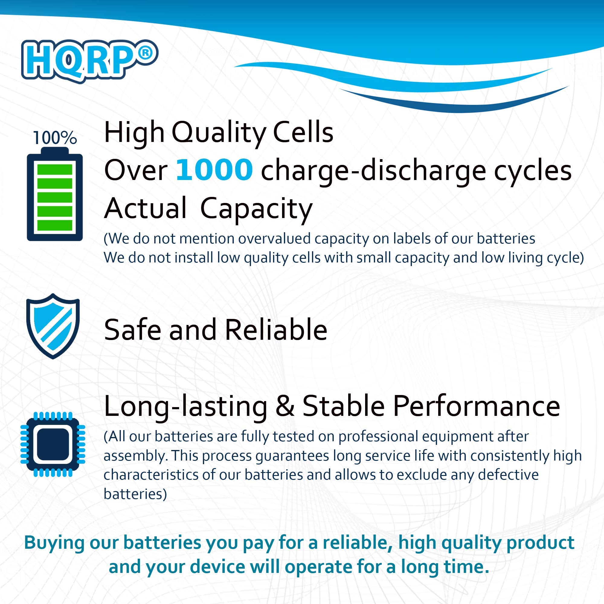 HQRP 49x17mm Battery Compatible with Braun Triumph ProCare 9900 9500 9400 9000 3731 Toothbrush Replacement