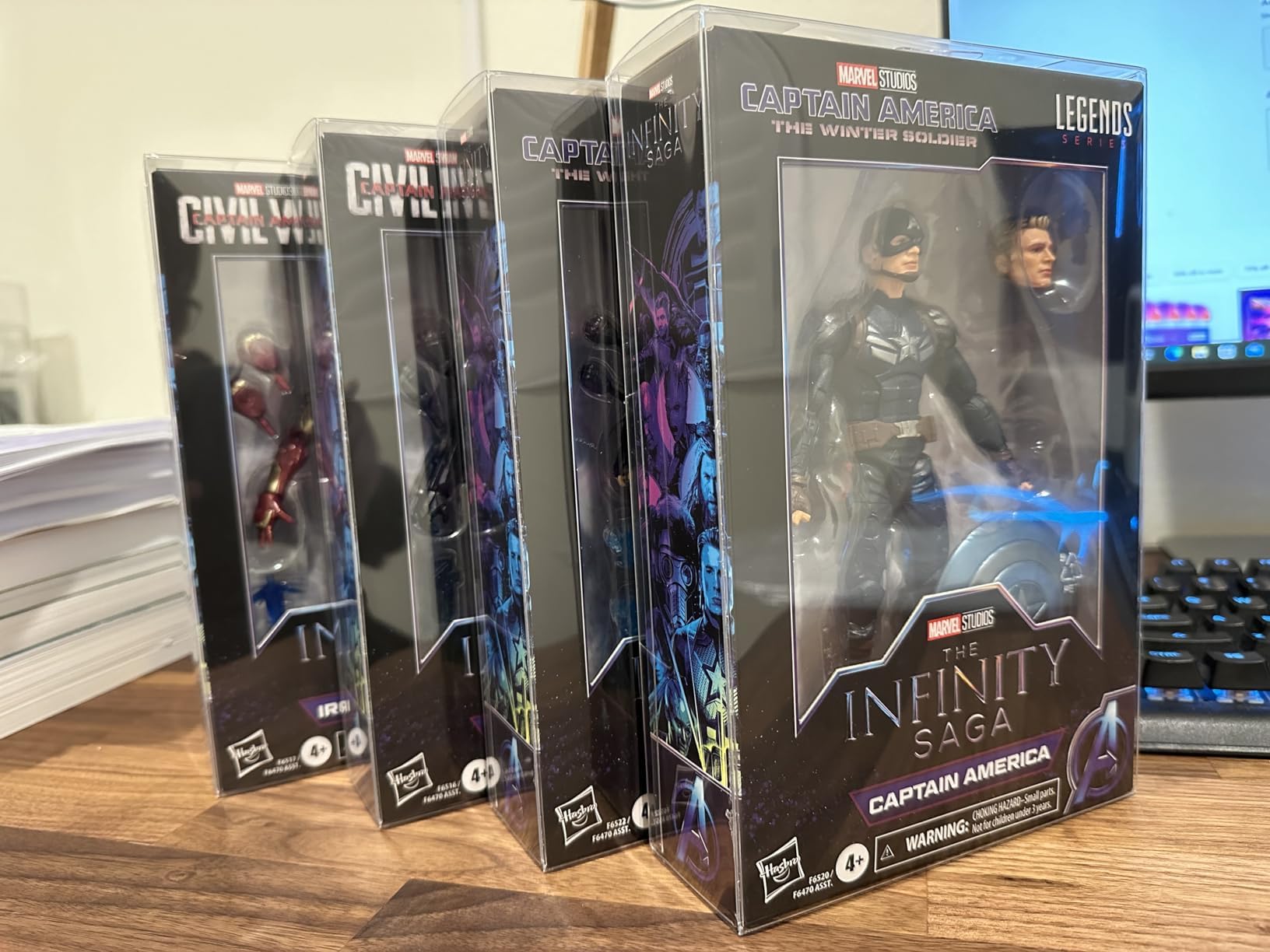 EVORETRO Action Figure Display Protective Case Box for GI Joe 6 inches Classified Series and Marvel Legends 6 inches Infinity Saga - 10-Pack - Stackable 0.40MM Thick, Clear PET Plastic Protector