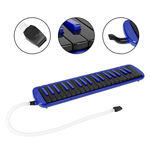 F-37s Melodica 37 Key with Mouthpiece Air Piano Keyboard Wind Musical Instrument Suitable for Beginner Practice + Bag F-37s(blue)
