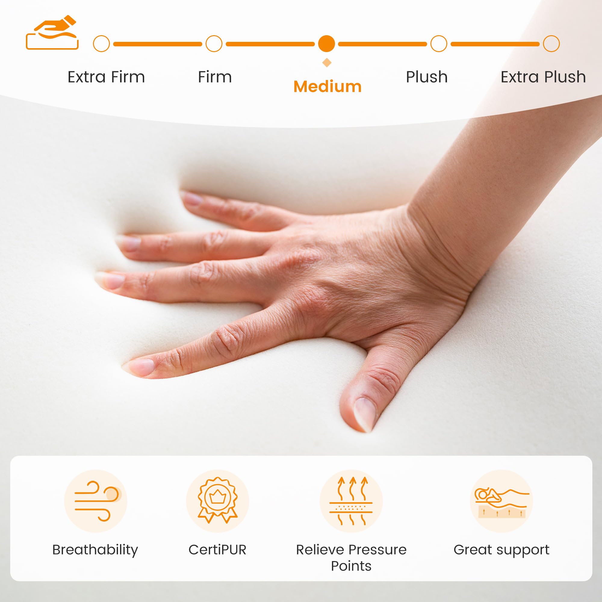 anwickjeff ๐ญ๐ฎ'' ๐๐ถ๐ป๐ด ๐๐ถ๐๐ฒ ๐ ๐ฎ๐๐๐ฟ๐ฒ๐๐, New Memory Foam Hybrid King Mattresses in a Box,Individual Pocket Spring Breathable Comfortable for Sleep Supportive and Pressure Relief