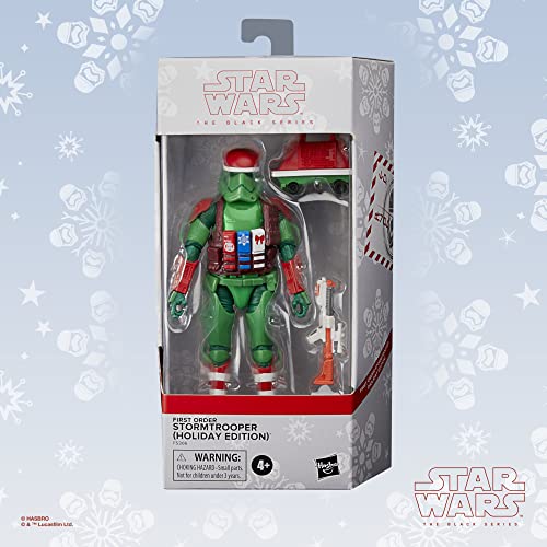 STAR WARS The Black Series First Order Stormtrooper (Holiday Edition) and Mouse Droid Toys, 6-Inch-Scale Holiday-Themed Collectible Figures (Amazon Exclusive)