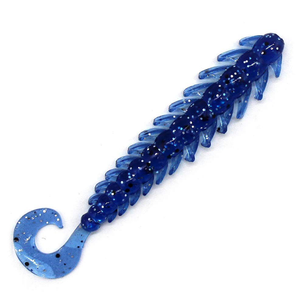 Adygil ADSL110/BLSA65 Soft Silicone Lures for Bass, Trout, Crappie, 60pcs/Pack, 6 Colors, 10pcs Each Color.