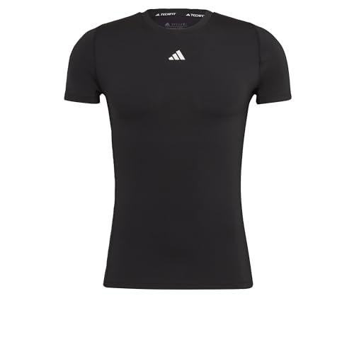 adidas Men's Techfit Training Tee, Black, Small