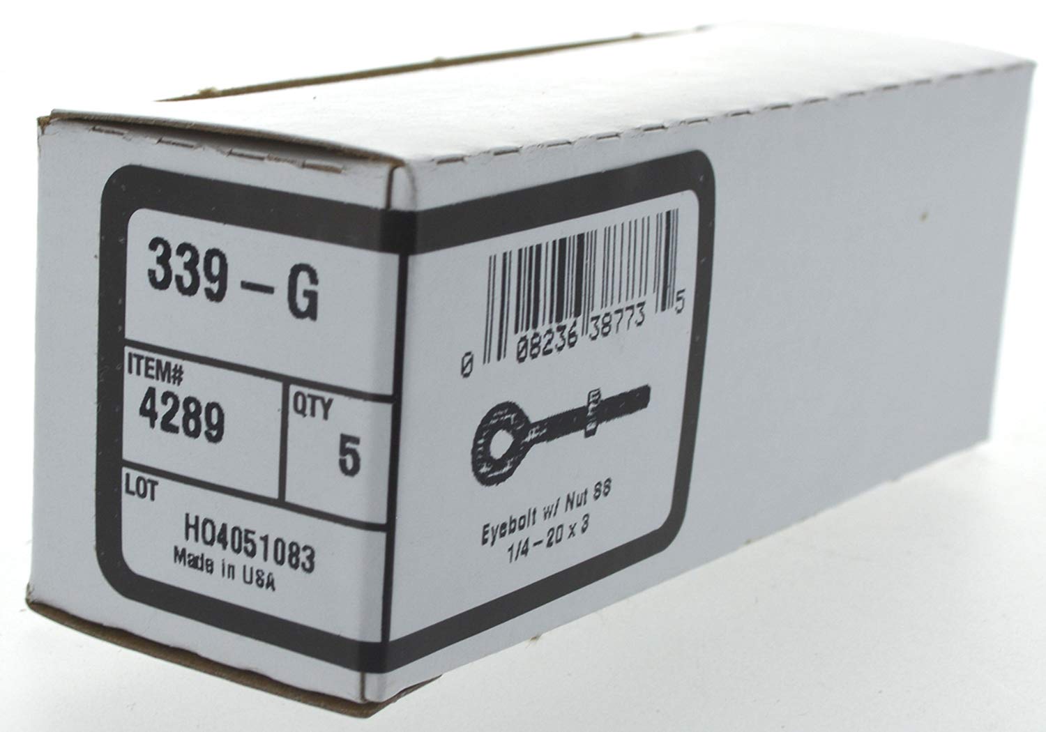 Hillman Stainless Steel Eye Bolt with Nut (1/4"-20 x 3")