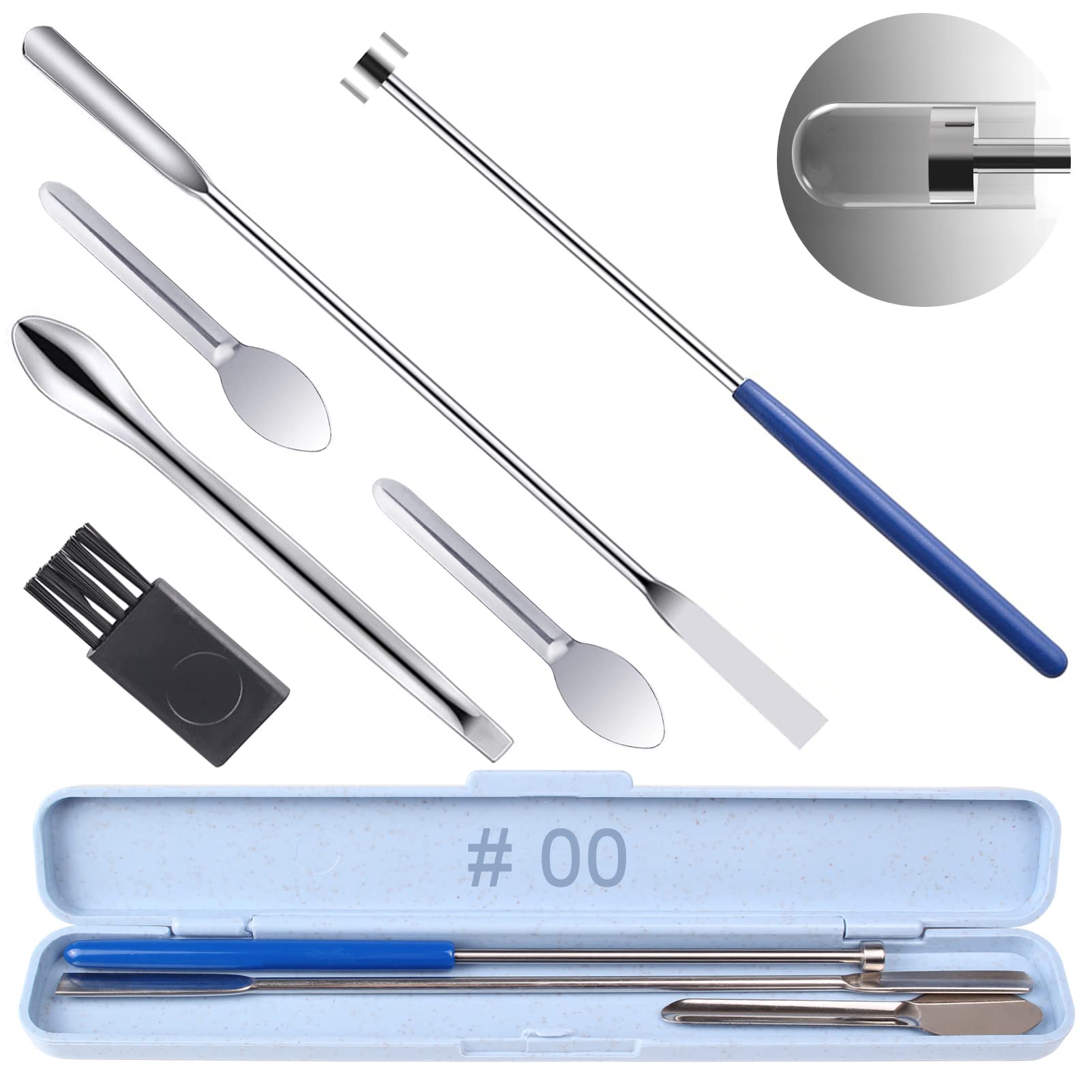 Capsule Filling Machine Kit â Pill Filler Tray Tools Size 00 for Quickly Maker Empty Gel Capsules, Lab Spoons Spatula Scoops Tool (6Pcs)