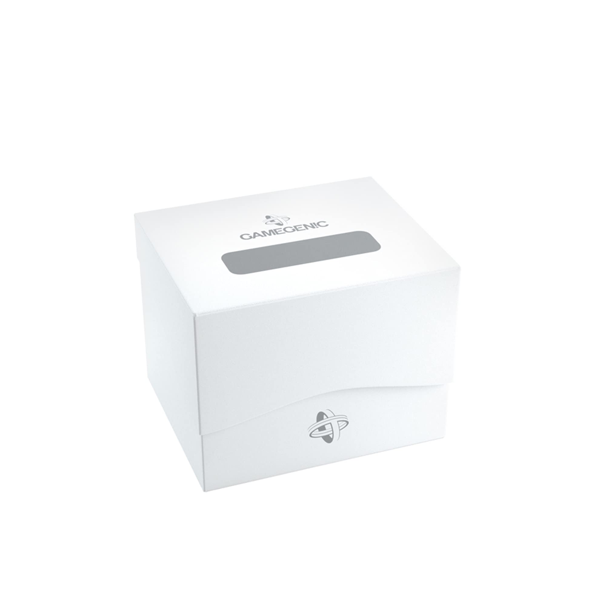 Gamegenic Side Holder 100+ XL Casual Deck Box | Double-Sleeved Card Storage with Flex Card Divider | Premium Card Protector | Cobra Neck Technology | Holds up to 100 Cards | White Color | Made