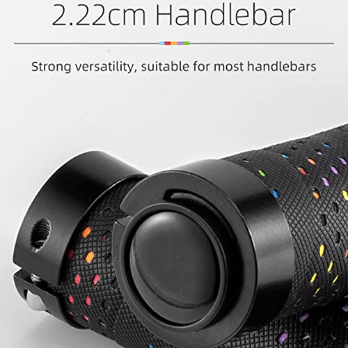 AECBUY MTB Bike Handlebar Grips PP Wrapped Anti-Slip Comfortable Aluminum Alloy Ring Lock Bicycle Grips Cycling Accessories,Black
