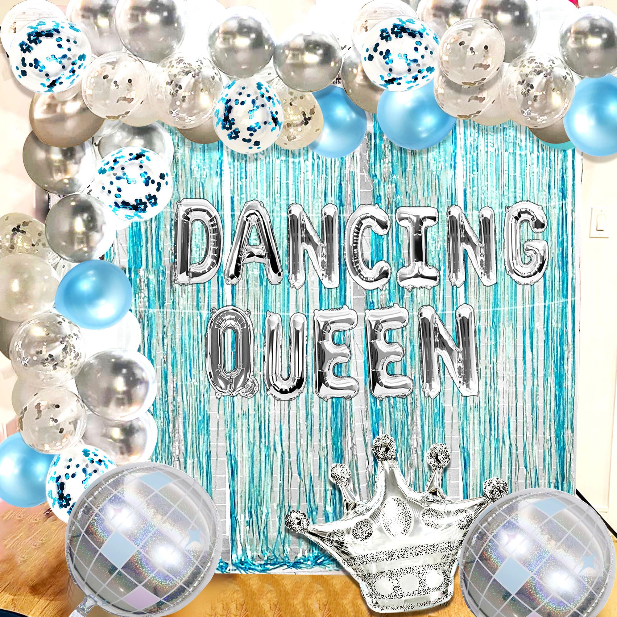 Blue Dancing Queen Birthday Decoration Dancing Queen Party Decorations Mamma Mia Disco Birthday Party Decors 70s Disco Decoration