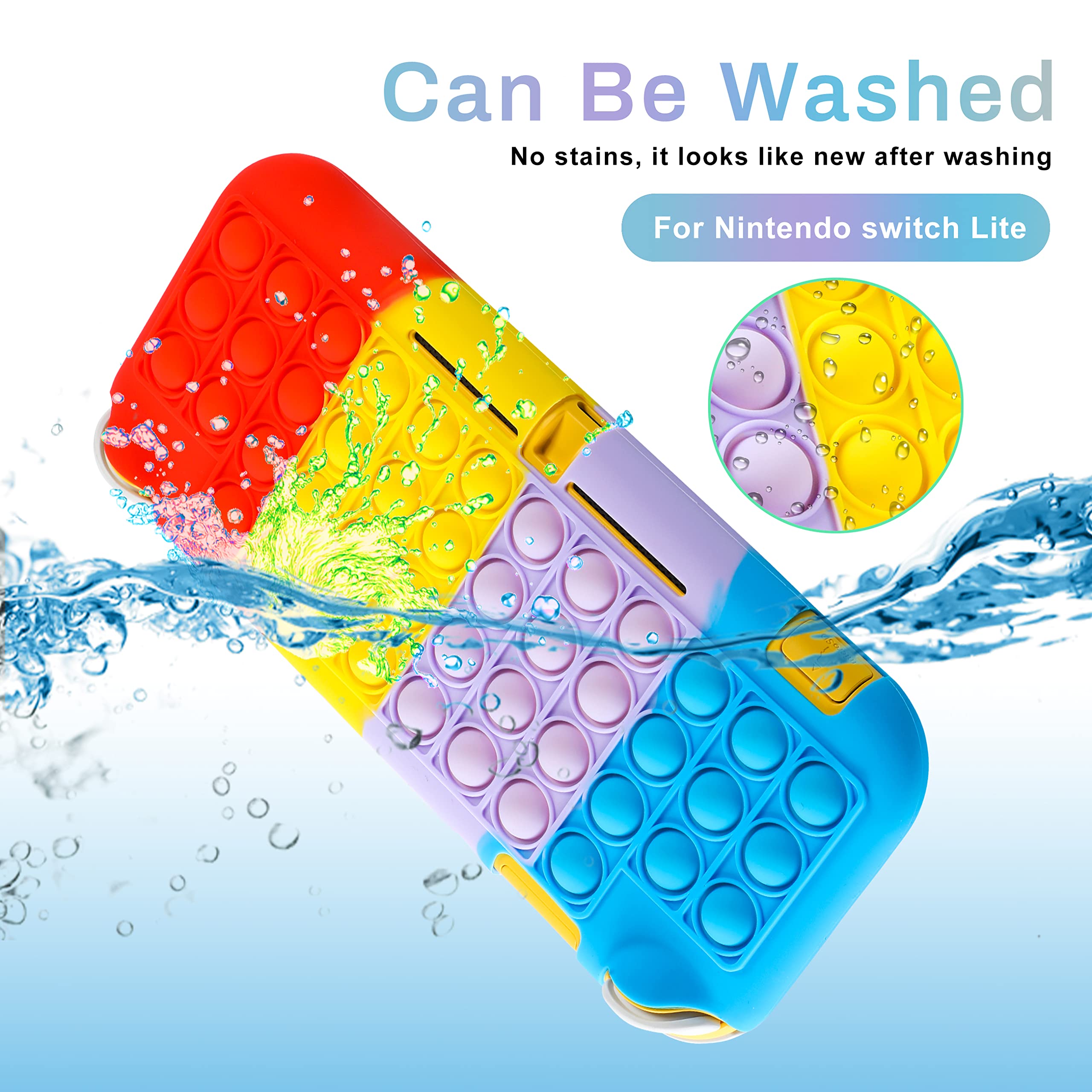 AOLDHYY Design for Kids Girls Boys Teen Switch Controller Controllers Cases Protective Cover for Nintendo Switch Lite (Blue Red) Garden Sculpture Outdoor Decoration
