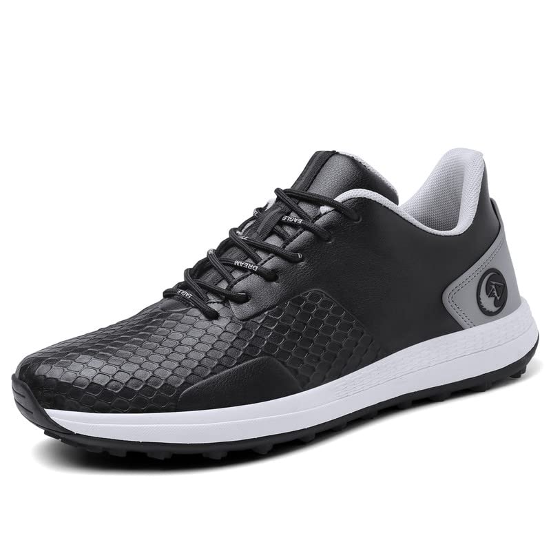 AOLEXWU Golf Shoes Men Spikeless Golf Walking Shoe Breathable Anti Slip Comfy Golf Sneakers Man Golf Sport Shoes White