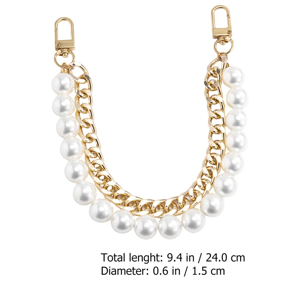Generic Fashion Artificial Pearls Bag Chain Strap Handbag Purse Replacement Chains