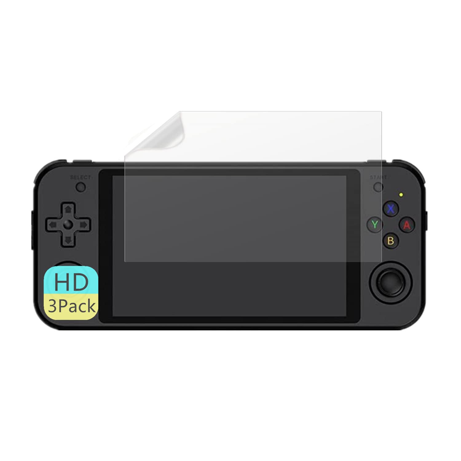 Aemus Compatible for ANBERNIC RG552 Screen protector (3 Pack) Handheld Game Console Flexible Anti-Bubble PET High Definition Film