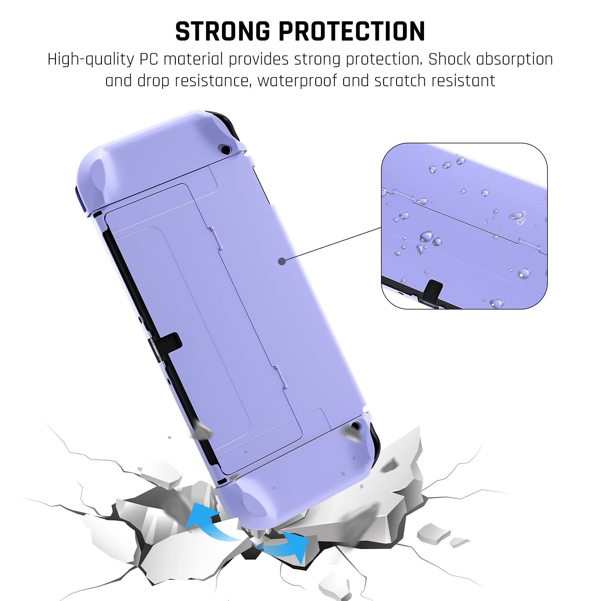 FANPL Color Flip Case for Nintendo Switch OLED (Pink)