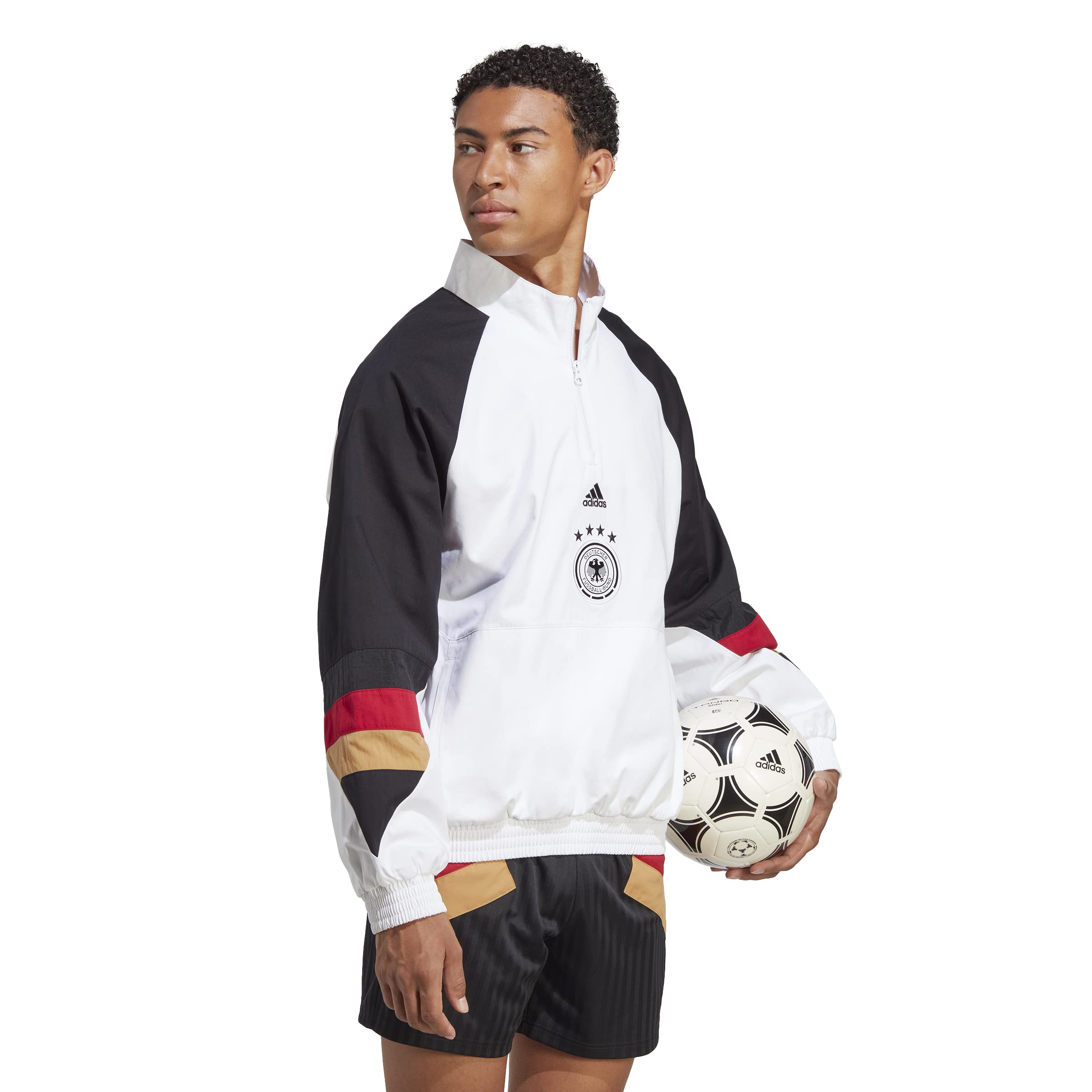 adidas GERMANY 2022 ICON JACKET (BLACK/WHITE,LARGE)