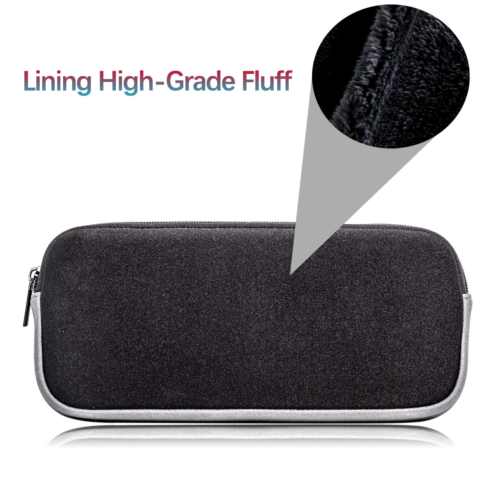 Carrying Case for Nintendo Switch with Transparent Hard Shell & Switch Screen Protector Dual Protection Large Capacity Deluxe Travel Storage Pouch Case for Nintendo Switch Console & Accessories-Black