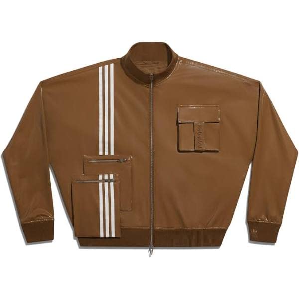 ADIDAS IVY PARK LATEX TRACK JACKET UNISEX, WILD BROWN (LARGE)