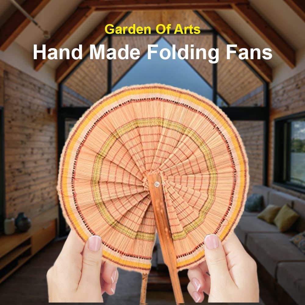 Garden Of Arts Hand Made Folding Fans Handheld Fans Bamboo Fan