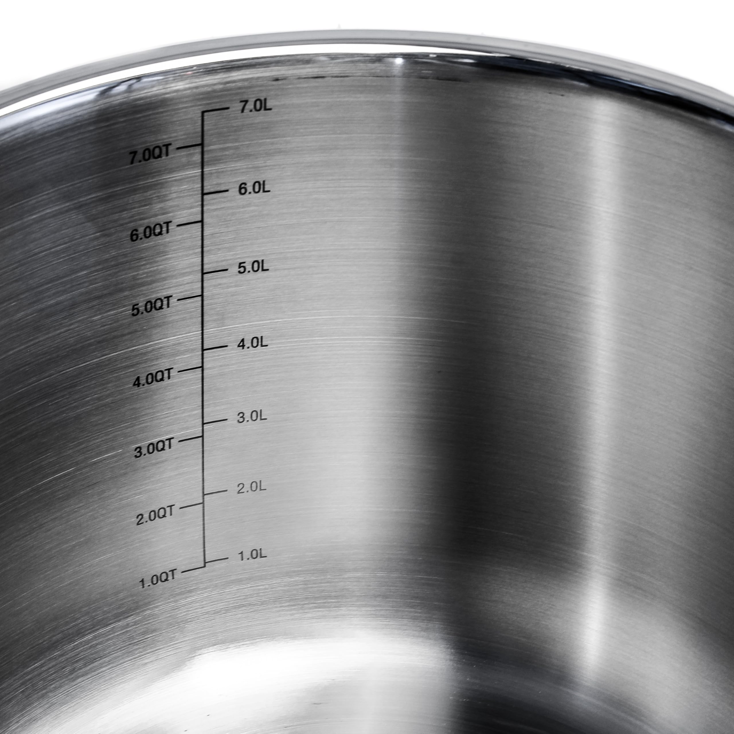 BergHOFF Professional Tri-ply 18/10 Stainless Steel Stockpot 9.5" 8 Qt. Safe Grip Handle Matching Lid Induction Cooktop Measurement Markings Inside Fast & Even Heat Oven Safe Dishwasher safe