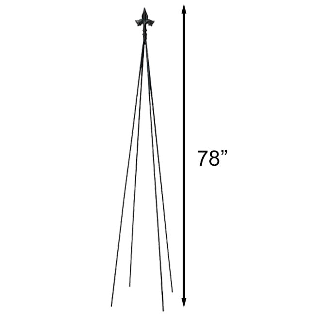 Achla Fleur-De-Lis Topiary Frames, Black, 78", Pack of 4