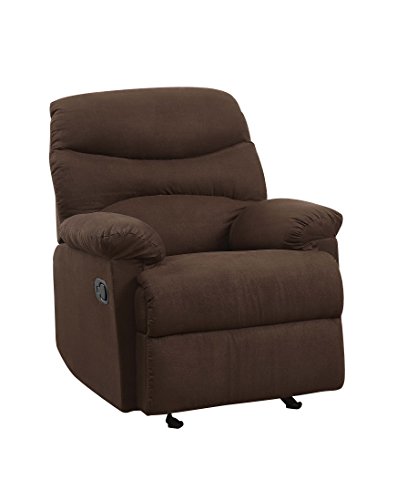 Acme Furniture Arcadia Recliner in Chocolate and Brown