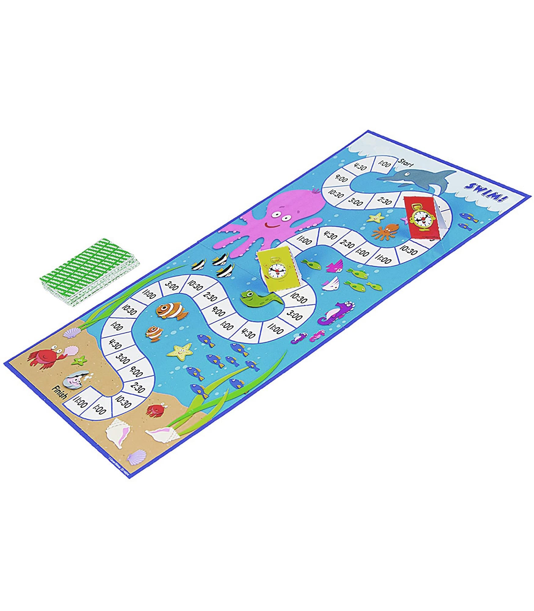 Carson Dellosa What Time Is It? Judy Clock Teaching Time Board Game, 4 Educational Games for Telling Time, Kindergarten and Elementary Board Games for Kids Ages 5+