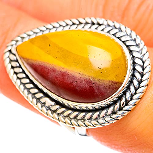 Ana Silver Co Large Mookaite Ring Size 6.5 (925 Sterling Silver) - Handmade Jewelry, Bohemian, Vintage RING122136