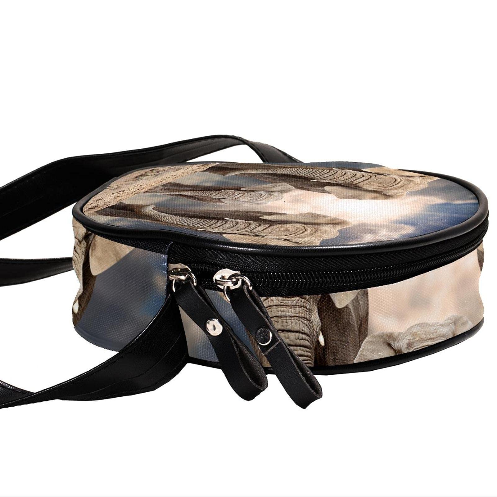Elephant Animal Crossbody Bag for Women Circle Purse Shoulder Handbag Wallet Crossbody Purse Bag