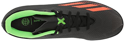 adidas X Speedportal.4 Turf Soccer Shoe, Black/Solar Red/Solar Green, 1.5 US Unisex Little Kid