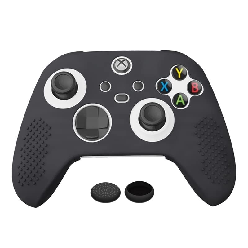 ANSIPPF Xbox Series X Series S Compatible 4 Pcs Premium Silicone Controller Covers, Anti Slip Skin Sweat-Proof Case Sleeve for Xbox Series S X Accessories White Black Blue Red