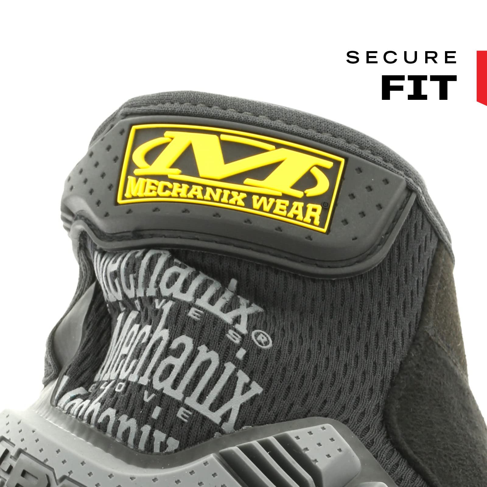 Mechanix Wear: M-Pact Work Gloves with Secure Fit, Work Gloves with Impact Protection and Vibration Absorption, Safety Gloves for Men (Black/Grey, Medium)